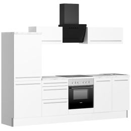 KOCHSTATION K&uuml;che &raquo;KS-Bern2&laquo; Breite 270 cm, wahlweise mit E-Ger&auml;ten, Seitenverkehrt stellbar wei&szlig; B/H/T: 270cm x 192cm x 60cm, ohne E-Ger&auml;te