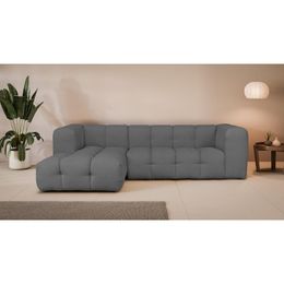 LeGer Home by Lena Gercke Ecksofa &raquo;TALISHA L-Form Designersofa, moderne Steppung, B/T/H: 276/178/75 cm&laquo; aufwendig gepolstert, hoher Sitzkomfort grau 