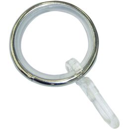 Gardinia Gardinenring &raquo;Kreta&laquo; Serie Gardinenstangen Set Kreta &Oslash; 16/19 mm silber Metall B/H/L: 0,35cm, 10 Stk.