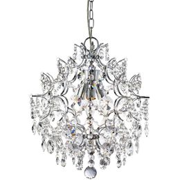 Searchlight H&auml;ngeleuchte &raquo;H&auml;ngeleuchte Harrietta, 3-flammig&laquo; E14 1 Stk. Glamour&ouml;s silber 3, &Oslash; 38cm H: 48cm, 1 Stk.