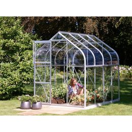 Vitavia Gew&auml;chshaus &raquo;Orion 5000&laquo; Alu-Profile, 3 mm Sicherheitsglas, Kunststoffscheiben Rundungen silber B/H/T: 201,5cm x 231cm x 257cm