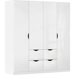 Rauch Kleiderschrank &raquo;Freiham&laquo; mit Griffmulden und Schubk&auml;sten wei&szlig; Holzwerkstoff wei&szlig;, B/H/T: 181cm x 197cm x 54cm