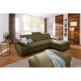 OTTO home Polsterhocker &raquo;Mauritius&laquo; passend zur "Mauritius"-Serie, auch mit "Soft clean"-Bezug gr&uuml;n Struktur fein (100% Polyester);Luxus-Microfaser 