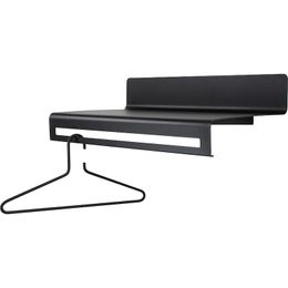 SPINDER DESIGN Garderobenleiste &raquo;SWAY 60&laquo; 2-in-1 Wandregal + Garderobe schwarz Stahl B/H/T: 60cm x 18cm x 30cm