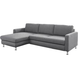 Die PlanBar Ecksofa &raquo;MP-IN19027 L-Form&laquo; wahlweise mit Schlaffunktion, frei im Raum stellbar grau 100% Polyester B/H/T: 265cm x 82cm x 172cm, 