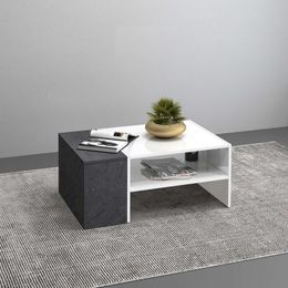 Home Affaire Couchtisch &raquo;Coro, Couchtisch, Couchtisch mit seitlichem Stauraum,Sofatisch&laquo; L&auml;nge 90 cm, mit zwei Ablagef&auml;chern davon eines geschlossen 