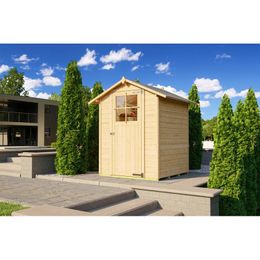Weka Gartenhaus &raquo;Nr. 317, Gr&ouml;&szlig;e 2&laquo; inklusive Fussboden beige Massivholz Fu&szlig;boden im Gartenhaus, ohne Dacheindeckung