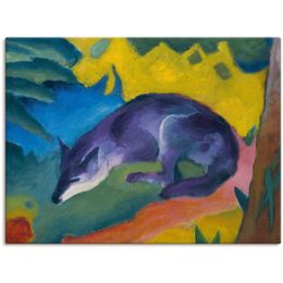 Artland Leinwandbild &raquo;Blauschwarzer Fuchs. 1911.&laquo; Wildtiere 1 Stk. tlg. auf Holzrahmen gespannt bunt Leinwand B/H/T: 40cm x 30cm, Leinwandbild Wildtiere 