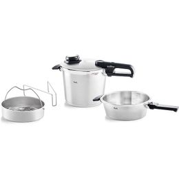 Fissler Schnellkochtopf &raquo;Vitavit Premium Dampfkochtopf Set Edelstahl Made in Germany&laquo; 4 tlg. Edelstahl 18/10 silber 6 l + &Oslash; 22cm + H&ouml;he 27cm