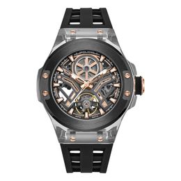 Police Herren Automatikuhr &raquo;Cyclone&laquo; Armbanduhr, Herrenuhr, Mechanische Uhr, Silikonarmband, analog Einheitsgr&ouml;&szlig;e