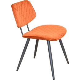 Inosign Polsterstuhl (Set) 1 Stk.Gestell aus Stahlrohr, Sitz und R&uuml;cken schaumstoffgepolstert orange Polyester B/H/T: 47cm x 76cm, 1 Stk., 