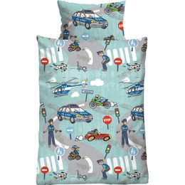 Biberna Kinderbettw&auml;sche &raquo;Ela in Gr. 100x135 oder 135x200 cm, f&uuml;r Kinder, Kinderbettw&auml;sche&laquo; 2 Stk. Feinbiber kuschelig warm im Winter, Kinderbettw&auml;sche 