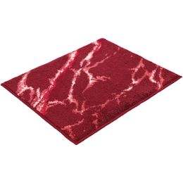 Vossen Badematte &raquo;&raquo;Marble&laquo;&laquo; H&ouml;he 16 mm fu&szlig;bodenheizungsgeeignet rot Polyacryl rechteckig (60cm x 100cm ), 1 Stk.