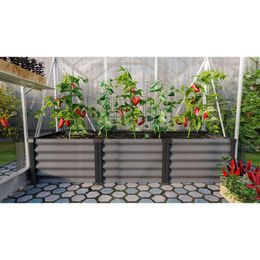 Vitavia Hochbeet &raquo;Meta In&Out 401 S&laquo; BxTxH: 65x185x40 cm, granit/schwarz grau B/H/T: 65cm x 40,3cm x 185cm
