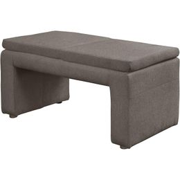 exxpo - sofa fashion Hockerbank &raquo;Cortado&laquo; hohe Bodenfreiheit, sch&ouml;ne Detailverarbeitung grau Webstoff fein (Zusammensetzung: 95% PES, 10 NY) B/H/T: 