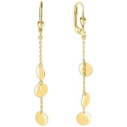 Firetti Damen Paar Ohrh&auml;nger &raquo;Schmuck Geschenk Gold 375 Ohrschmuck Patentbrisur Pl&auml;ttchen&laquo; gold Gelbgold 375