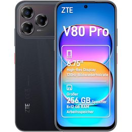 ZTE Smartphone &raquo;V80 Pro 8+256GB&laquo; Feather Black schwarz LTE, NFC, WLAN, Bluetooth