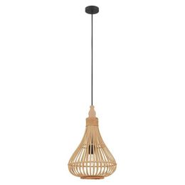 Eglo H&auml;ngeleuchte &raquo;AMSFIELD&laquo; E27 1 Stk. H&auml;ngelampe Esstisch, Esszimmerlampe, H&auml;ngeleuchte, Lampe, E27, &Oslash; 35 cm braun 1, &Oslash; 35cm H: 110cm, 1 Stk.