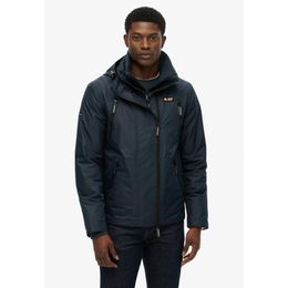 Superdry Herren Outdoorjacke &raquo;HOODED MTN WINDBREAKER JACKET&laquo; mit Kapuze mit Kunstfaser aus Polyester, Relaxed Fit, h&uuml;ftlange Schnittform blau 3XL