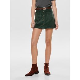 Only Damen Only Cordrock &raquo;ONLAMAZING HW CORD SKIRT&laquo; Baumwollmischung gr&uuml;n XS (34)