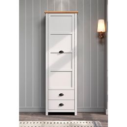 Home Affaire Garderobenschrank &raquo;Herzwill&laquo; Kleiderschrank, grau, Eiche, Kleiderstange, B/H/T ca.: 65/201/41 cm wei&szlig; FSC -zertifizierter Holzwerkstoff 
