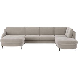 Sit & More sit&more Wohnlandschaft &raquo;Soul U-Form&laquo; wahlweise mit Schlaffunktion und Bettkasten oder Schubkasten grau 100% Polyester B/H/T: 356cm x 90cm x 239cm, 
