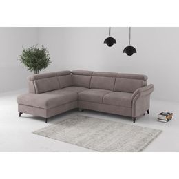 Sit & More sit&more Ecksofa &raquo;Glendale, L-Form&laquo; inkl. Kopfteilverstellung, wahlweise mit Vorziehsitz und Bettkasten braun 90% Polyester, 10% Polyamid B/H/T: 247cm