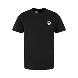 Mister Tee T-Shirt 'Peace Lovesign' Jungen Gr&ouml;&szlig;e 122/128 schwarz / wei&szlig;