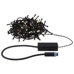 Paulmann LED-Lichterkette &raquo;Yuna IP44 Schwarz&laquo; 1 Stk.-flammig dimmbar schwarz Dioden 114 Stk. Flammen 1 Stk., Gesamtl&auml;nge 12,4m