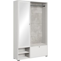 Home Affaire Garderoben-Set &raquo;Garderobe mit Spiegel, Sitzbank und Kleiderstange&laquo; 1 Stk. tlg. wei&szlig; B/H/T: 117,3cmcm x 190cmcm x 33cmcm