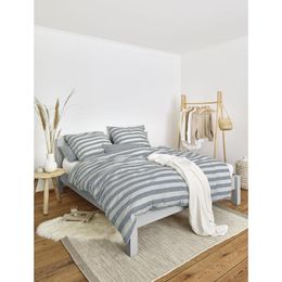 Irisette Bettw&auml;sche &raquo;Wave-HK 8559&laquo; 2 Stk. anschmiegsam und atmungsaktiv grau Mako-Satin, Obermaterial: 100% Baumwolle B/L: 155cm x 220cm, 1 Stk., 1 Stk., Mako-