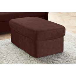 DOMO collection Polsterhocker &raquo;ELVA elegant, bequem und hochwertig&laquo; passend zu den Sitzm&ouml;beln der Serie ELVA! braun (gepr&auml;gte) Luxus-Microfaser (100% 
