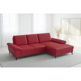 Sit & More sit&more Ecksofa &raquo;Chelsea L-Form, B: 264 cm, Leder, inkl. Sitztiefen-&Armteilverstellung&laquo; optional mit Schlaffunktion und Bettkasten B/H/T: 264cm x 