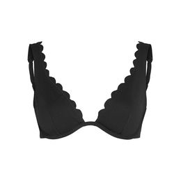 Hunkem&ouml;ller Hunkem&ouml;ller Bikini-Oberteil "Scallop" in Schwarz - 45% | Gr&ouml;&szlig;e 80A | Damen-bademode
