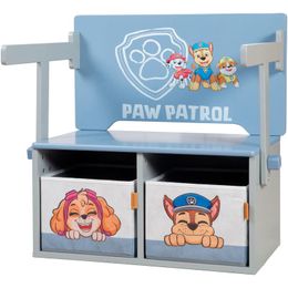 Roba Sitzbank &raquo;Paw Patrol&laquo; mit 2 Aufbewahrungsboxen blau Holz B/H/T: 65,5cm x 65,5cm x 35cm