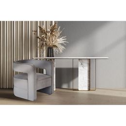 Kayoom Sessel &raquo;Venice 125, moderner Cocktail-Sessel&laquo; 1 Stk. tlg. Lounge-Sessel, Eye-Catcher im Raum, ausgefallene Konstruktion grau 100% Polyester (Samt), 