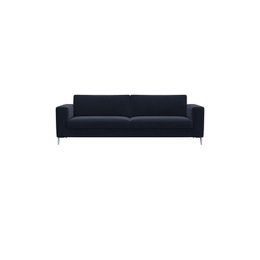 FLEXLUX 3-Sitzer &raquo;Fiore, super Sitzkomfort durch Kaltschaum im Sitz&laquo; breite Armlehnen, F&uuml;&szlig;e Alu blau 100% Polyester B/H/T: 229cm x 85cm x 92cm, Velvet