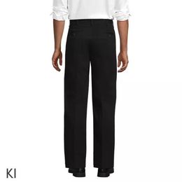 LANDS' END B&uuml;gelleichte Chinos mit Komfortbund, Herren, size: regular, Schwarz, Baumwolle, by Lands' End