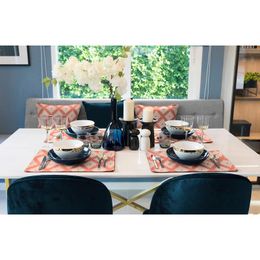 Adam Platzset &raquo;Maroccan Shiraz Light&laquo; GOTS organic,zertifiziert durch CERES 0242,Made in Germany orange Obermaterial: 100% Baumwolle B/L: 40cm x 50cm, 2 