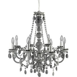 Searchlight Kronleuchter &raquo;H&auml;ngeleuchte Marie Therese, 8-flammig&laquo; E14 1 Stk. Glamour&ouml;s grau 8, &Oslash; 74cm H: 77cm, 1 Stk.