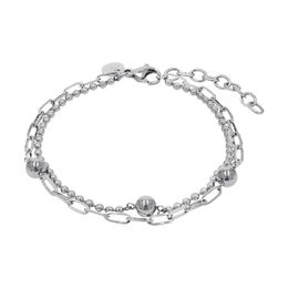 Tom Tailor Damen Tom Tailor Armband &raquo;Schmuck Geschenk Edelstahl Kugeln&laquo; silber 20cm, Edelstahl