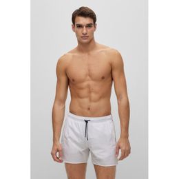 BOSS Herren BOSS Badeshorts &raquo;Iconic&laquo; mit Ges&auml;&szlig;tasche wei&szlig; XXL, N-Gr