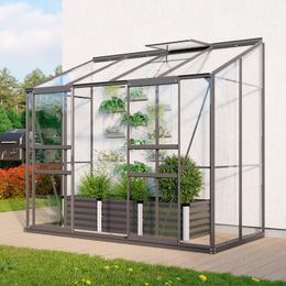 Vitavia Anlehngew&auml;chshaus &raquo;Styx 3300&laquo; grau B/H/T: 128cm x 254cm