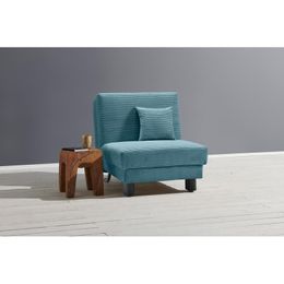 ell+ell ell + ell Sessel &raquo;Enny&laquo; blau 92% Polyester 8% Nylon Cord, HR-Kaltschaum, Sitzh&ouml;he 45cm, B/H/T: 85cm x 90cm x 100cm
