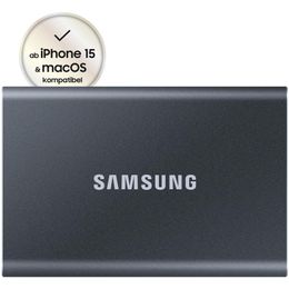Samsung SSD-Festplatte &raquo;Portable SSD T7&laquo; 2 TB grau Metall Speicherkapazit&auml;t: 2 TB
