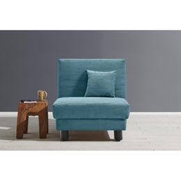 ell+ell ell + ell Sessel &raquo;Enny&laquo; blau 92% Polyester 8% Nylon Cord, Gel-Sandwichpolster, Sitzh&ouml;he 40cm, B/H/T: 85cm x 85cm x 100cm