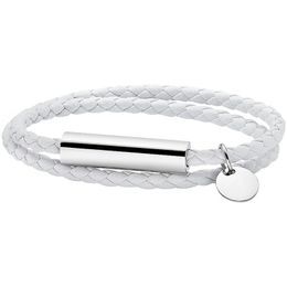 Aniston Jewelry & Watches Damen Aniston JEWELRY & WATCHES Armband &raquo;Schmuck Geschenk Armband Mikrofaserleder/Edelstahl&laquo; silber 19cm, Edelstahl 