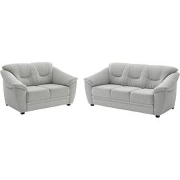 Sit & More sit&more Polstergarnitur &raquo;Savona&laquo; 2 tlg. Set: 2- & 3er-Sofa, mit Federkern grau B/H/T: 90cm x 90cm, Flachgewebe