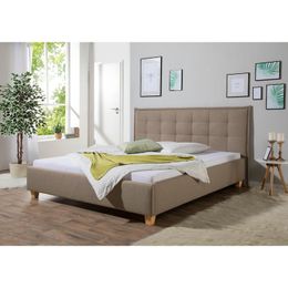 Maintal Polsterbett &raquo;Retlaw&laquo; Bettseiten zerlegt, ohne Bettkasten braun Liegefl&auml;che L&auml;nge B: 200cm x 200cm, Struktur (100% Polyester) ohne Lattenrost/ohne 
