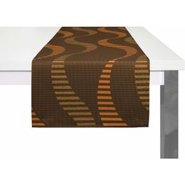WIRTH Tischl&auml;ufer &raquo;LUPARA&laquo; orange Baumwolle, Polyester B/L: 40cm x 150cm, eckig
